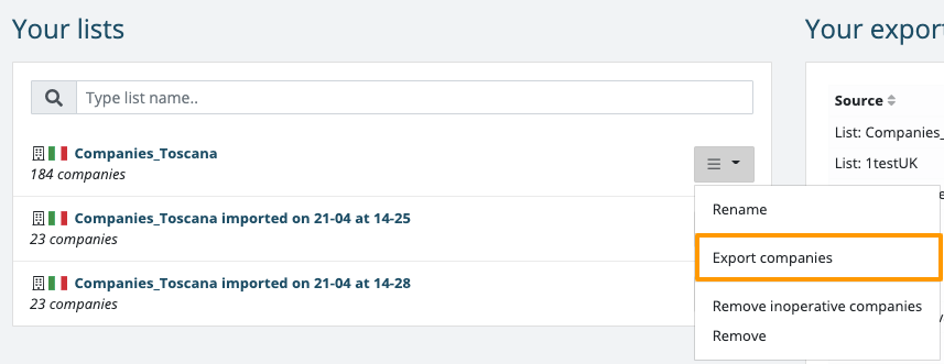 How To Export A List Atoka Guru